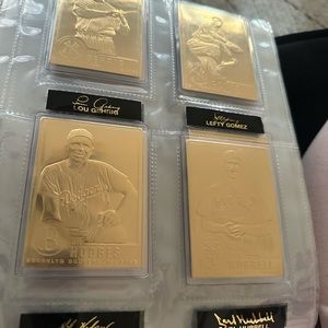 Other | 22k Gold Baseball Cards Danbury Mint 5 Cards | Poshmark